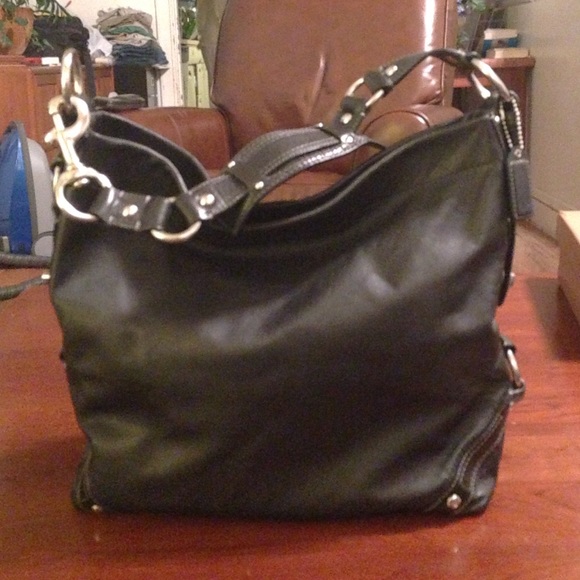 Coach | Bags | Coach Large Carly Hobo Handbag Black Leather | Poshmark